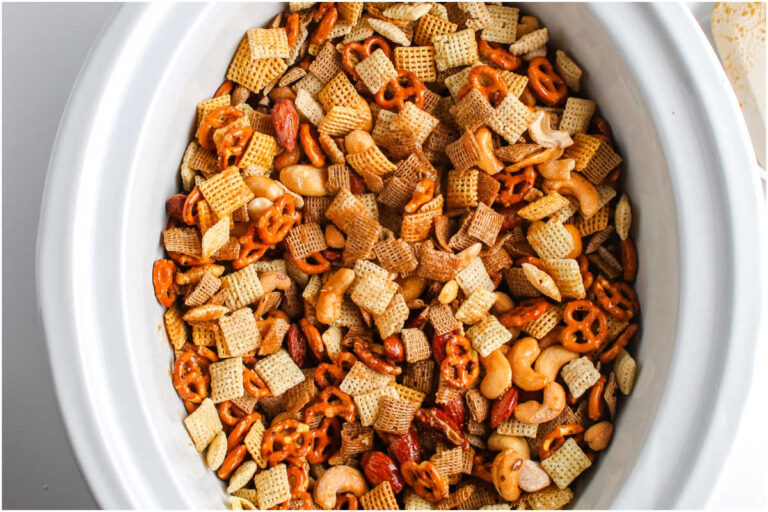 Slow Cooker Chex Mix - The Cozy Fork
