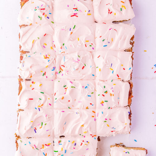 Funfetti Sheet Cake - The Ultimate Party Cake - The Cozy Fork