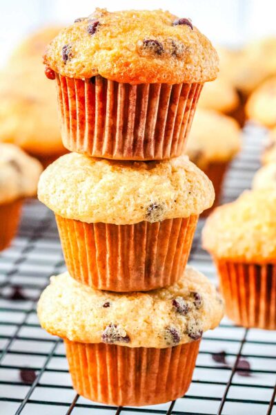 Bakery-Style Chocolate Chip Mini Muffins - The Cozy Fork