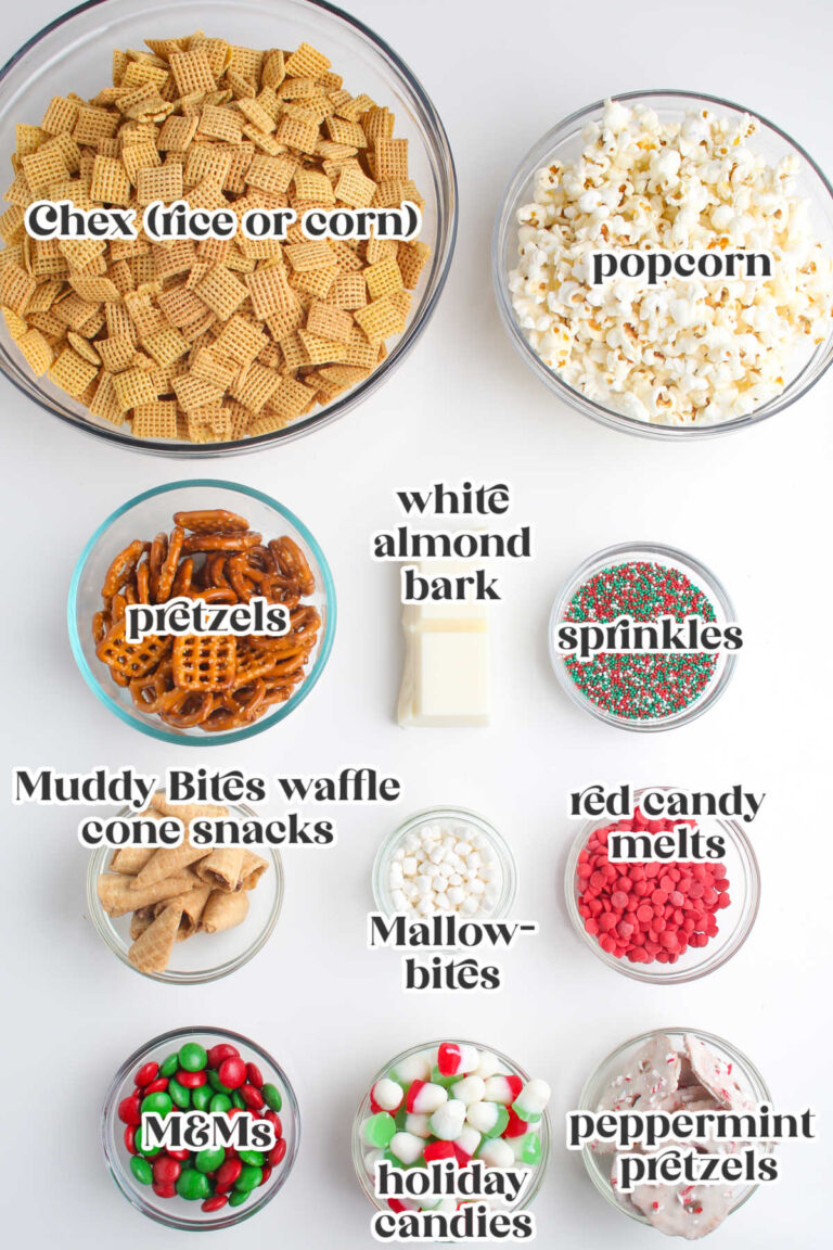 Festive Christmas Snack Mix with Popcorn, Chex, and Santa Hats - The ...