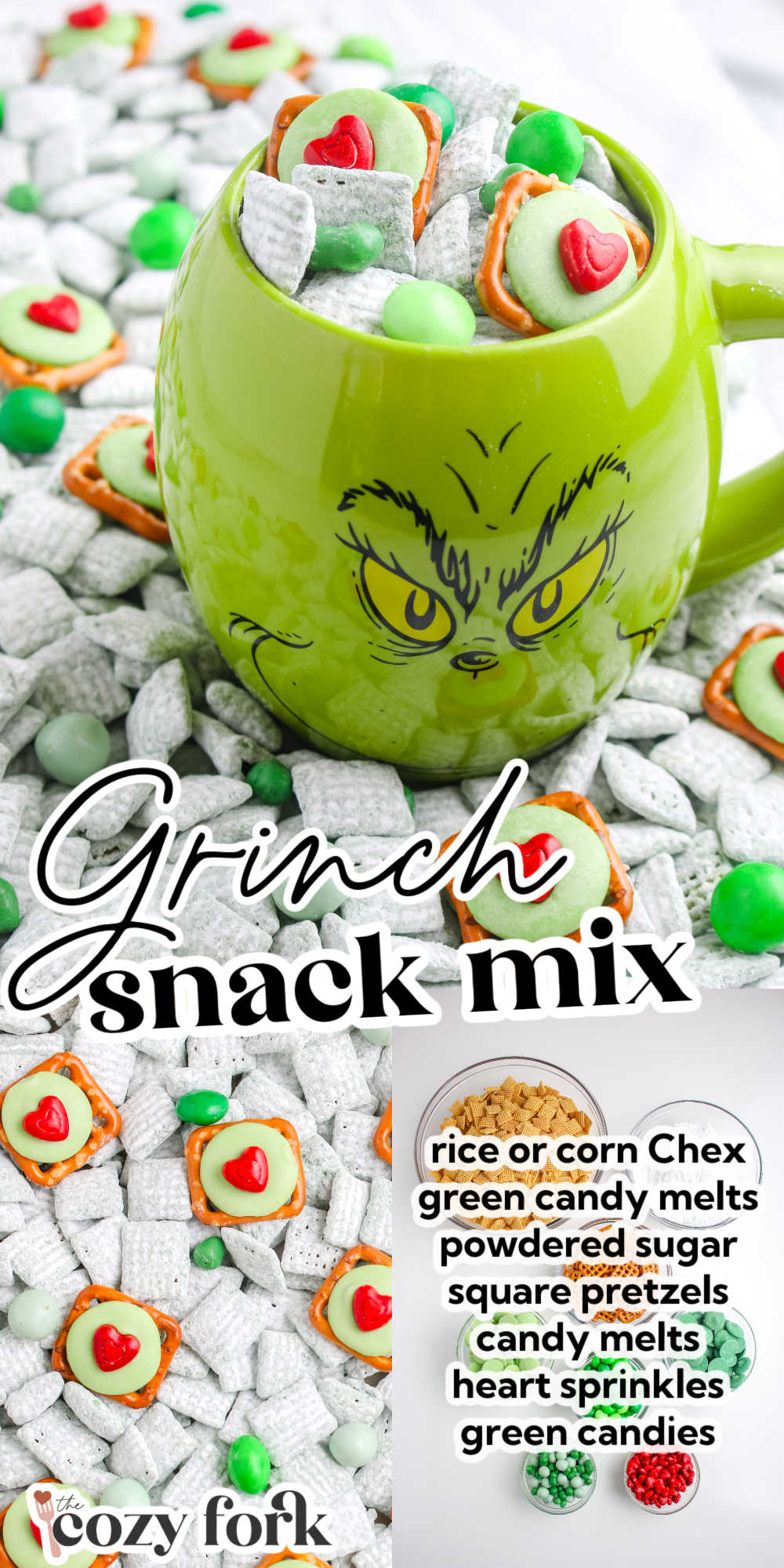 Grinch Snack Mix - The Cozy Fork